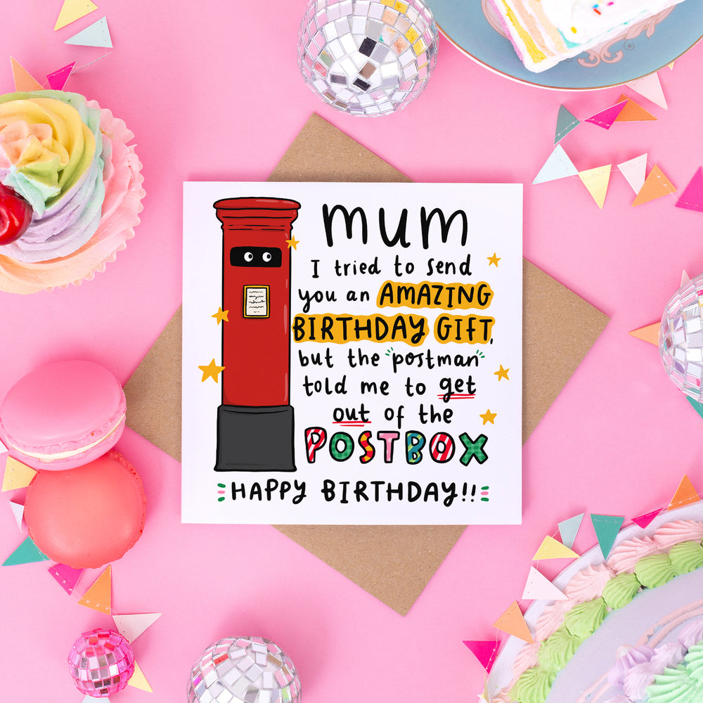 Mum Post Box Birthday Card & Arrow Gift Co