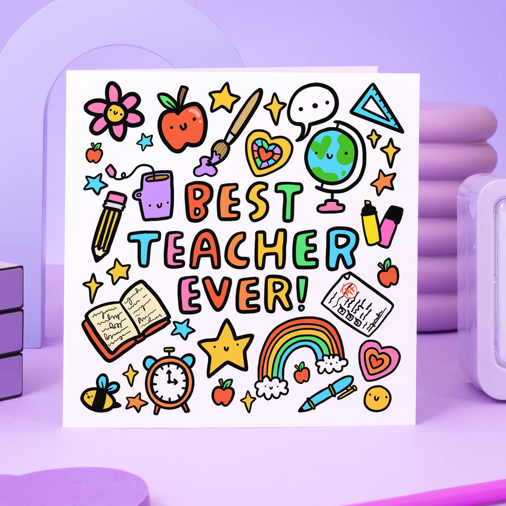Best Teacher Ever Card & Arrow Gift Co