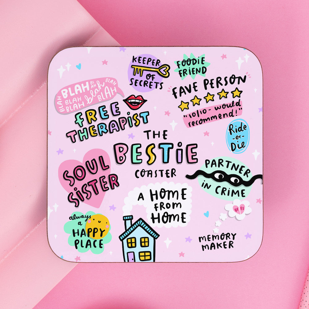 The Bestie Coaster | Perfect Gift For Best Friends & Arrow Gift Co