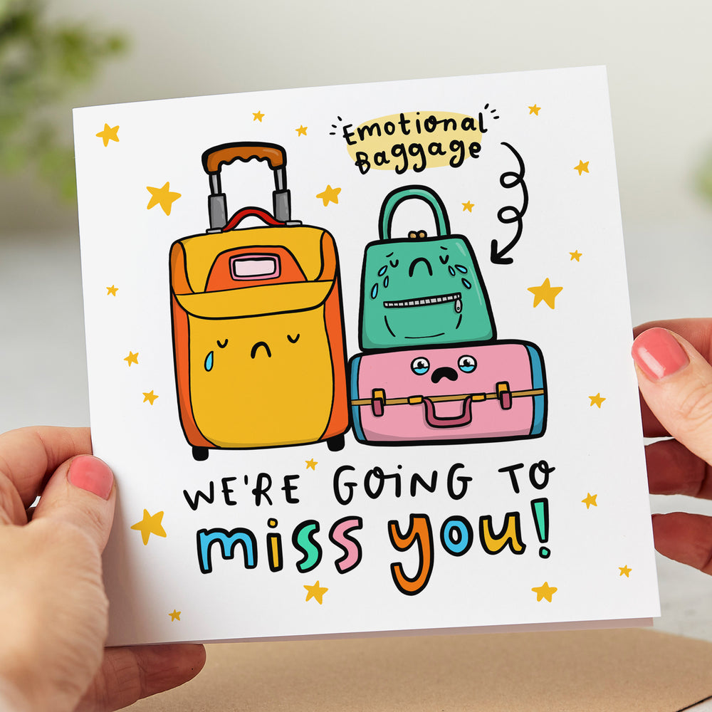 Emotional Baggage Card - Funny Bon Voyage Card & Arrow Gift Co