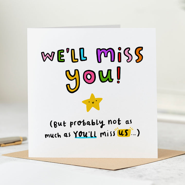 We'll Miss You Card & Arrow Gift Co