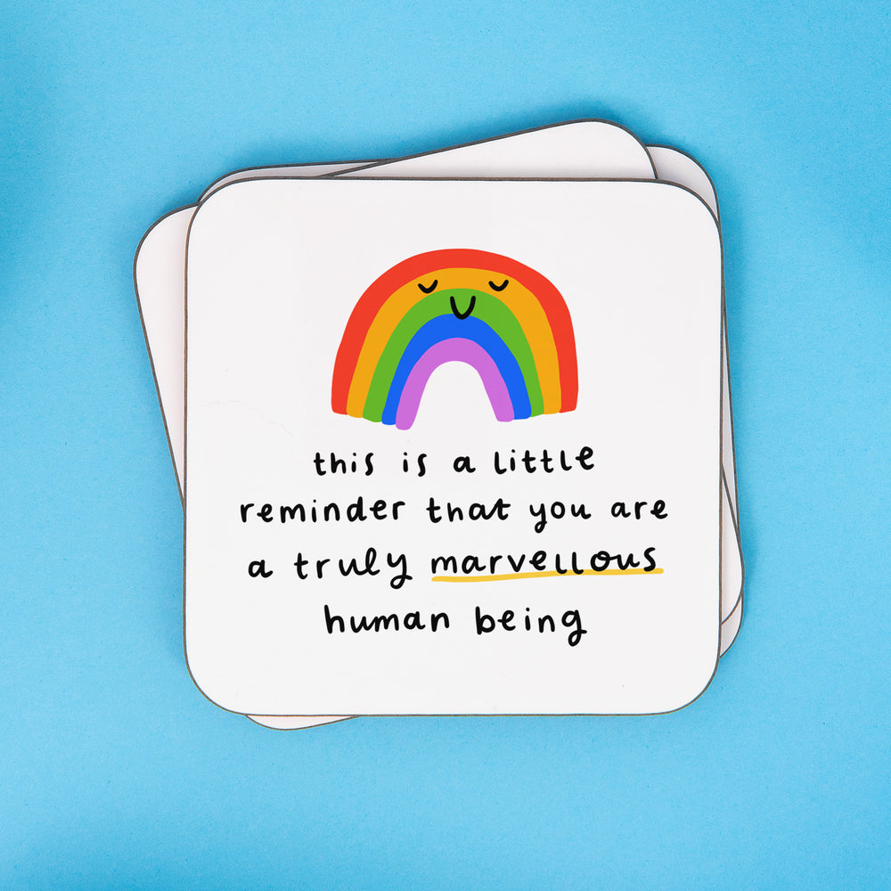 Truly Marvellous Human Being Coaster | Thank You Gift & Arrow Gift Co