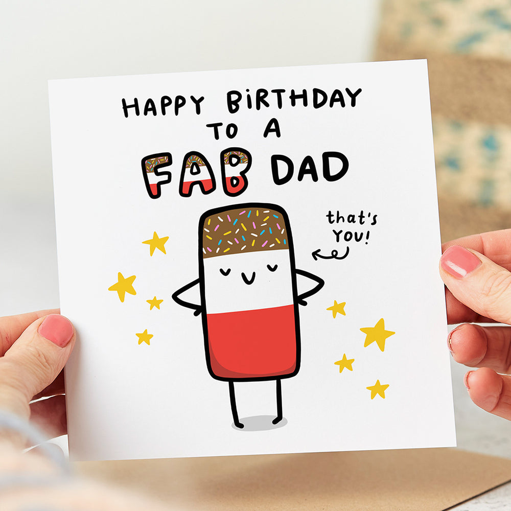 Fab Dad Birthday Card | Funny and Playful Card for Dad & Arrow Gift Co